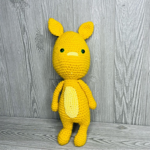 Hand Crafted | Toys | Large Yellow Crochet Stuffed Plush Squirrel ...